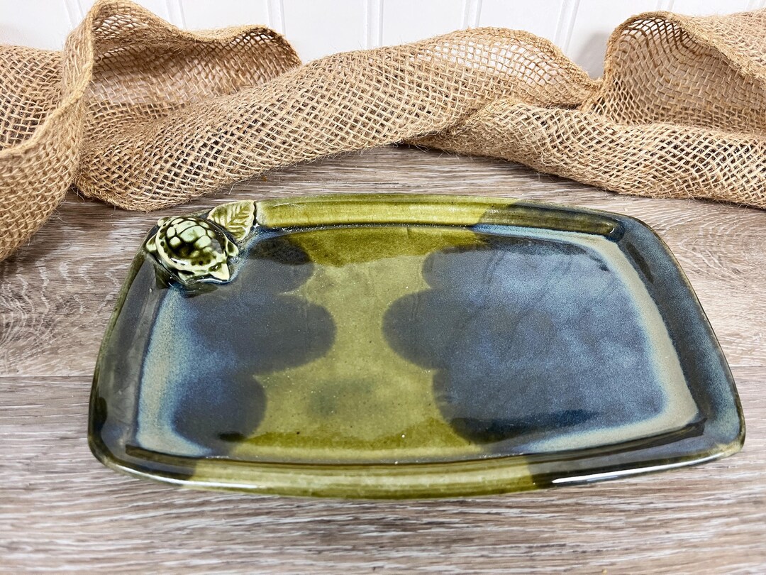Turtle Rectangle Cheese Appetizer Plate, Handmade Pottery - Etsy