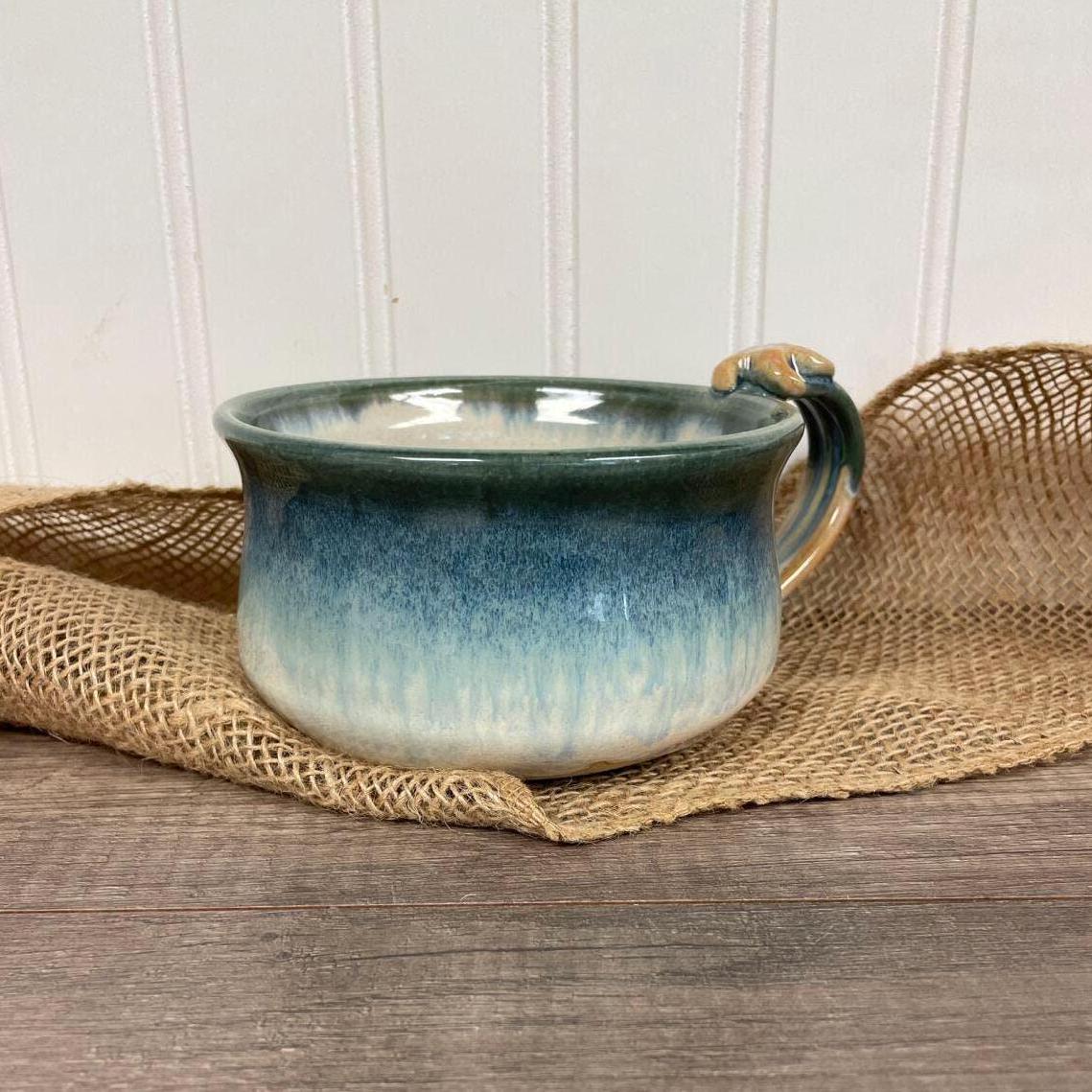 Starfish Chowder Mug, Handmade Pottery Chowder Bowl - Etsy