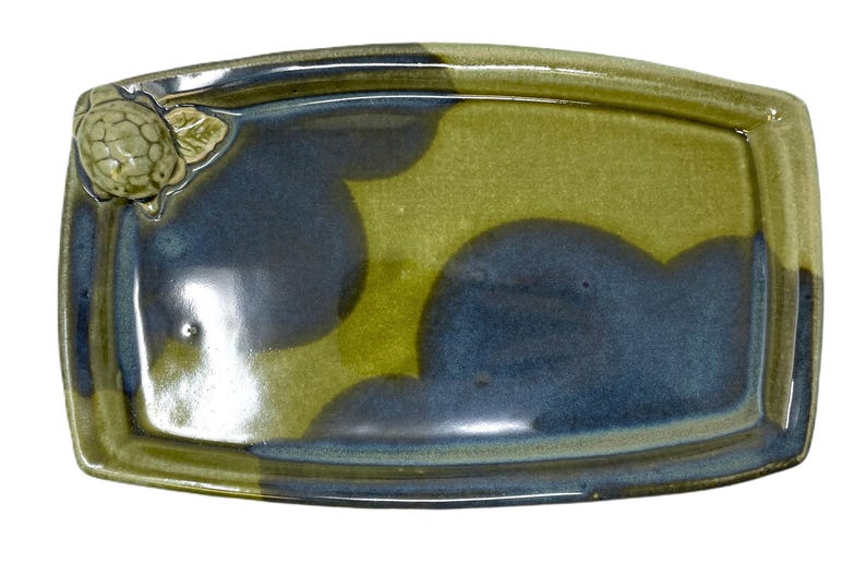 Turtle Rectangle Cheese Appetizer Plate, Handmade Pottery - Etsy