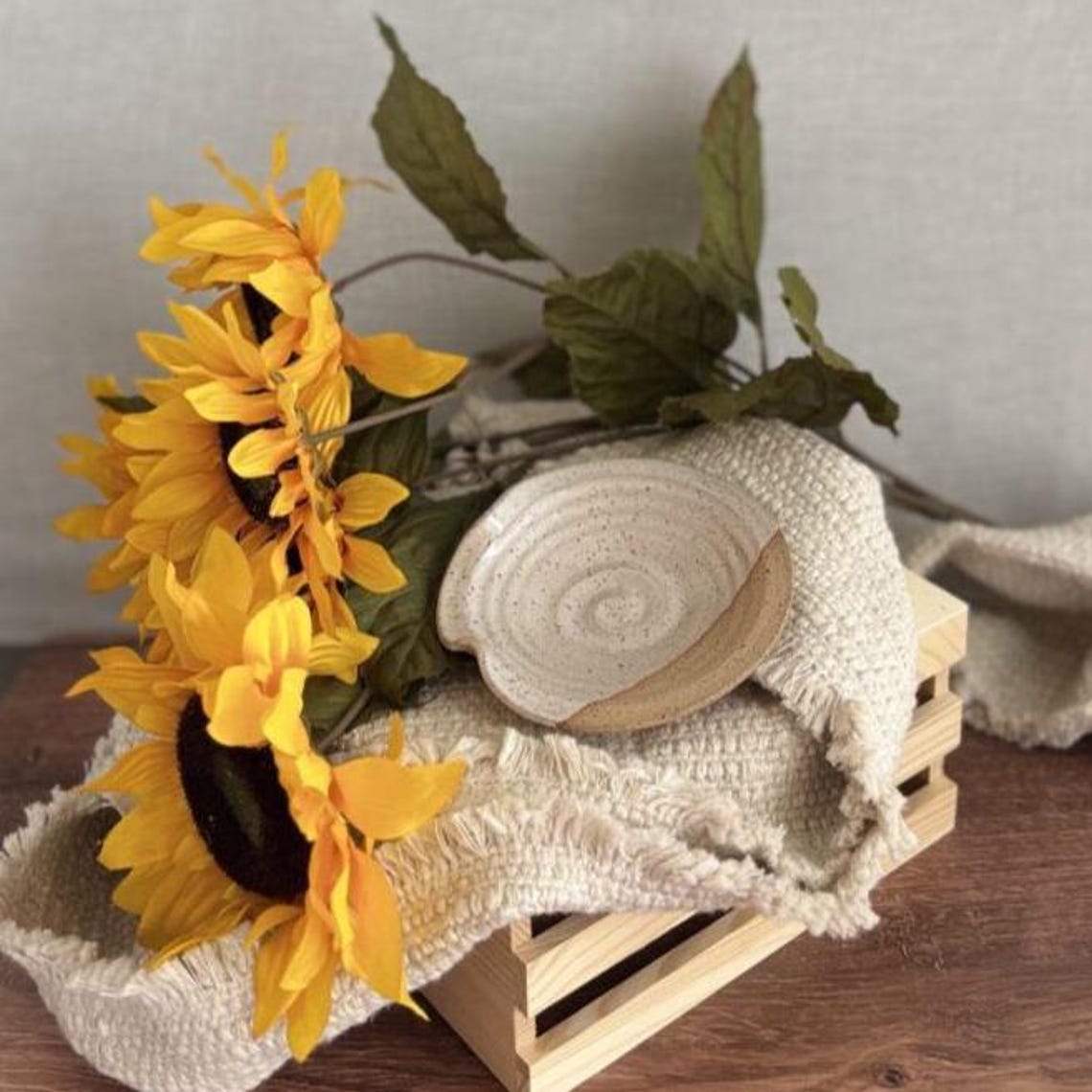 Handmade Ceramic Saltstone Bare Clay Spoon Rest - Etsy
