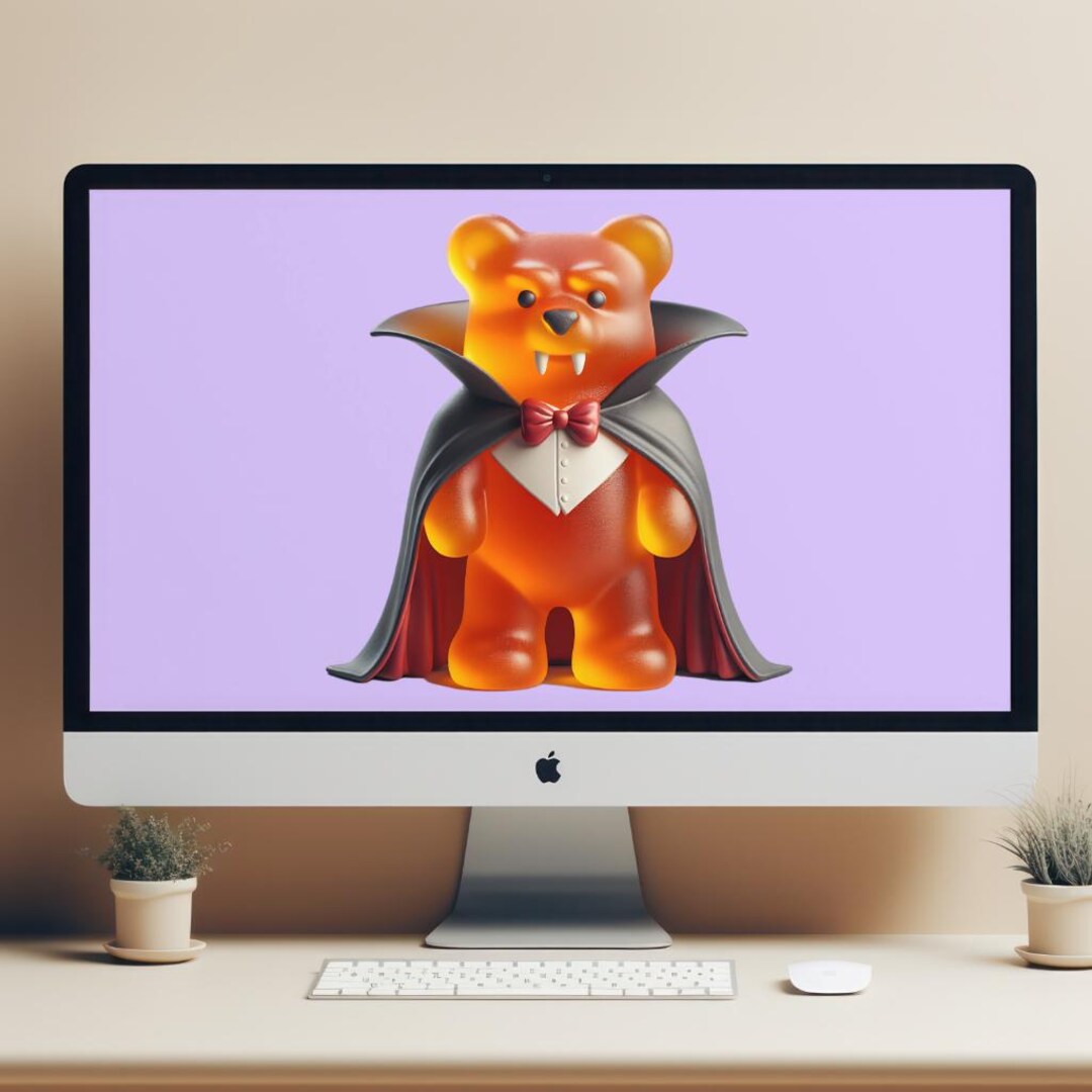 Gummy Bear Vampire Clip Art PNG Halloween Digital Downloads for Print ...