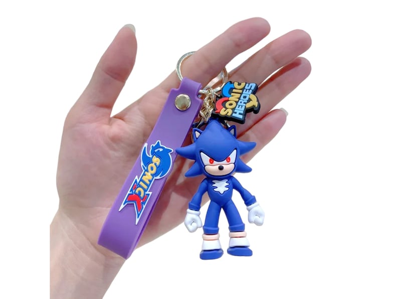 Sonic Keychain Detailed Sonic the Hedgehog Charm, Collectible Gaming ...