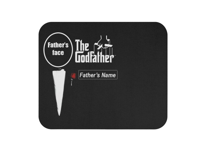Father's Day Godfather-themed Father's Day Mouse Pad Personalized Name ...