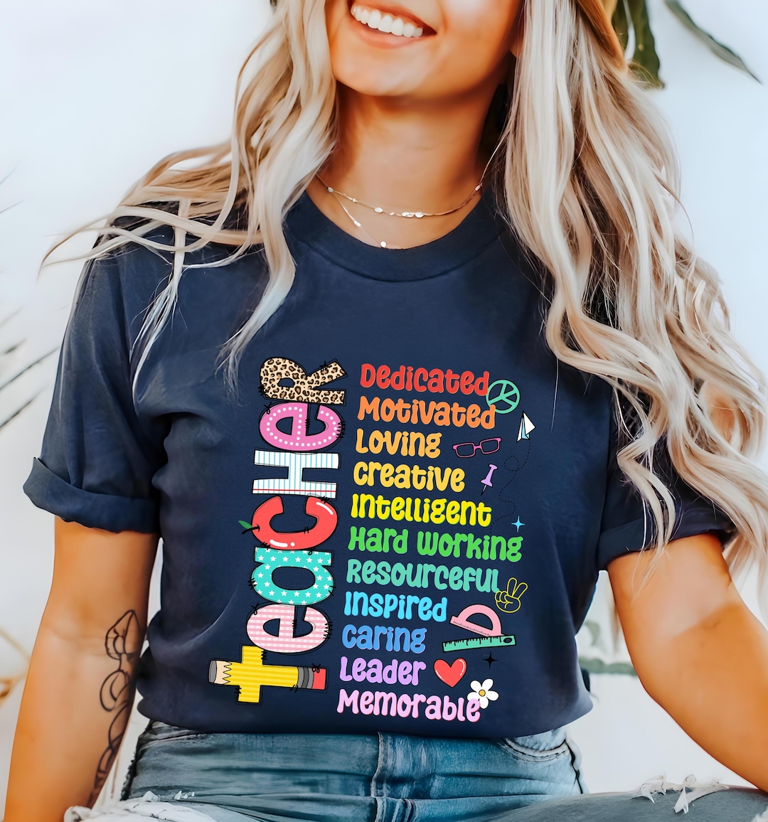 Colorful Teacher Shirt, Teacher Appreciation Gift, Rainbow Educator Tee ...