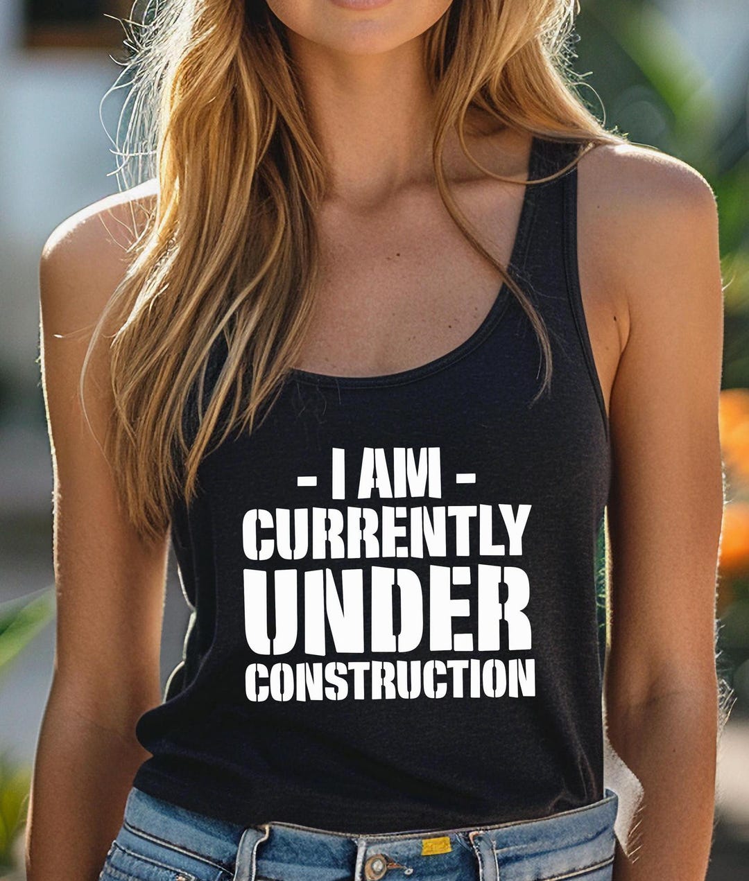 I Am Currently Under Construction Workout Tank Top, Fitness Tank, Gym ...