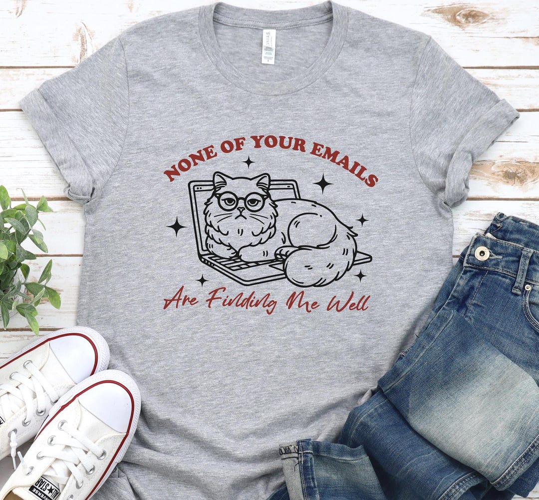 Funny Cat Email T-shirt: Sassy Kitty, Animal Lover Gift - Etsy