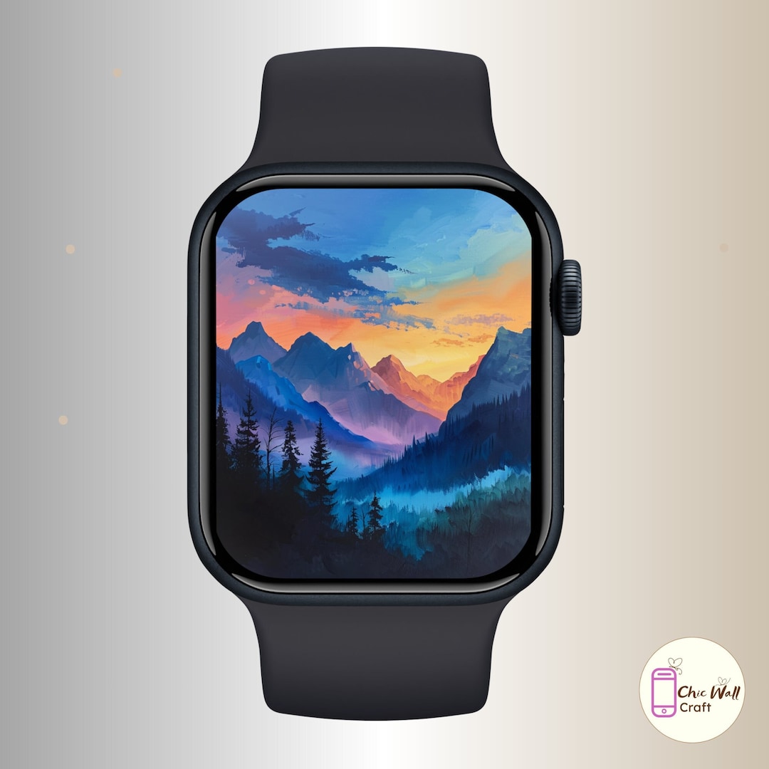 Natural Wallpaper Apple Watch, Mountain Wallpaper, Aesthetic Watch Face ...