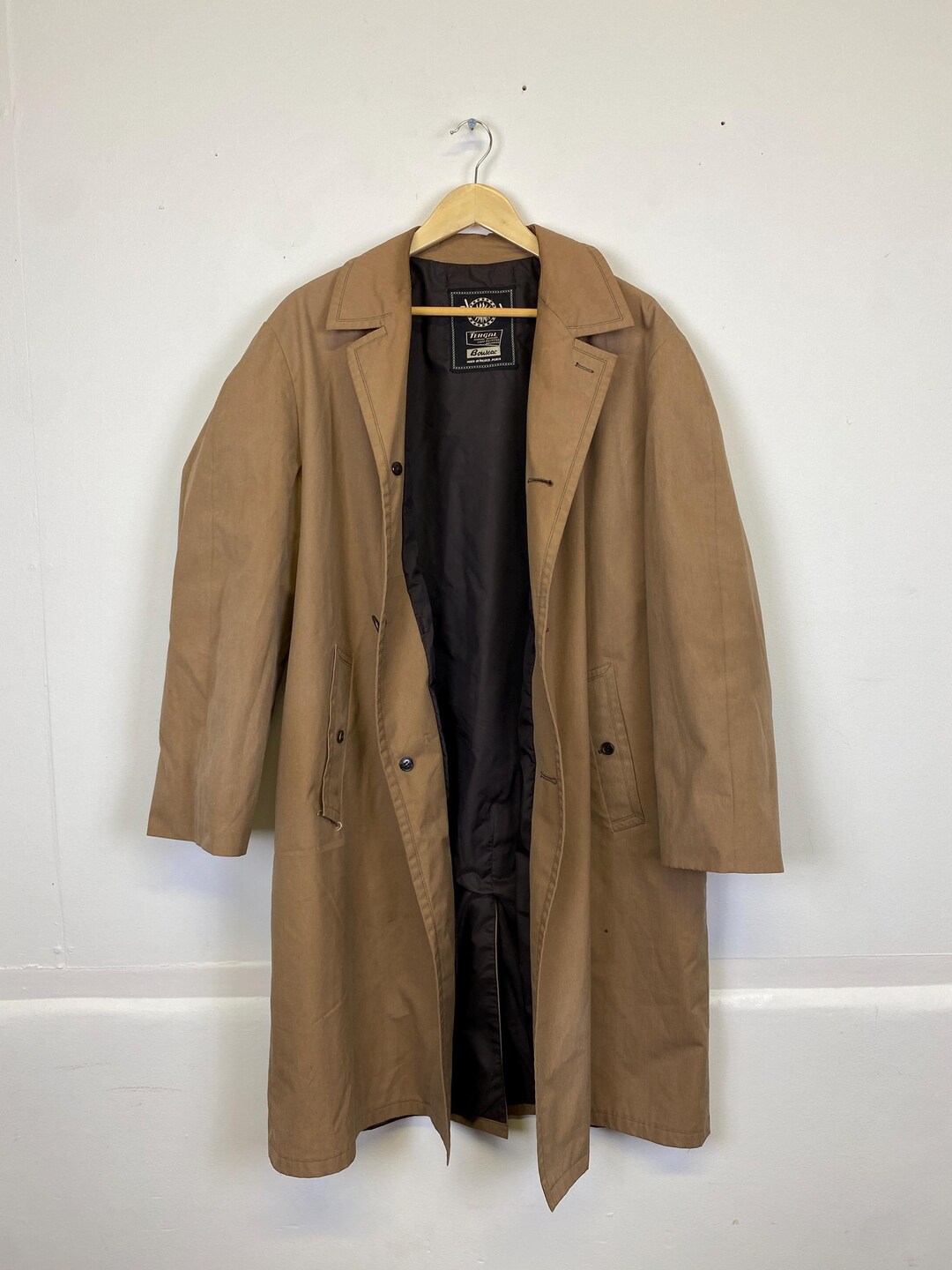 Vintage Camel Overcoat – Size L – Blizzand Paris – French Made – Long ...