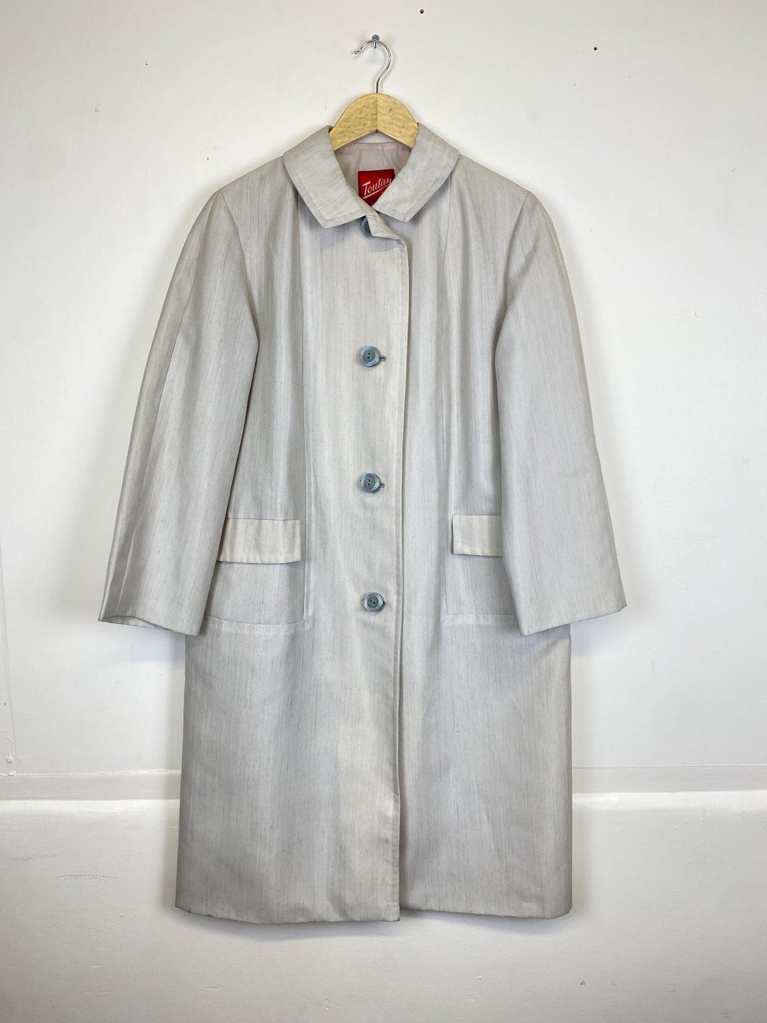 Vintage French Rain Coat – Toutan Paris – Light Beige Waterproof Trench ...