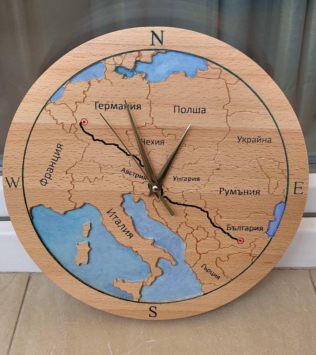 Europe Map Wall Clock Digital Files - Etsy
