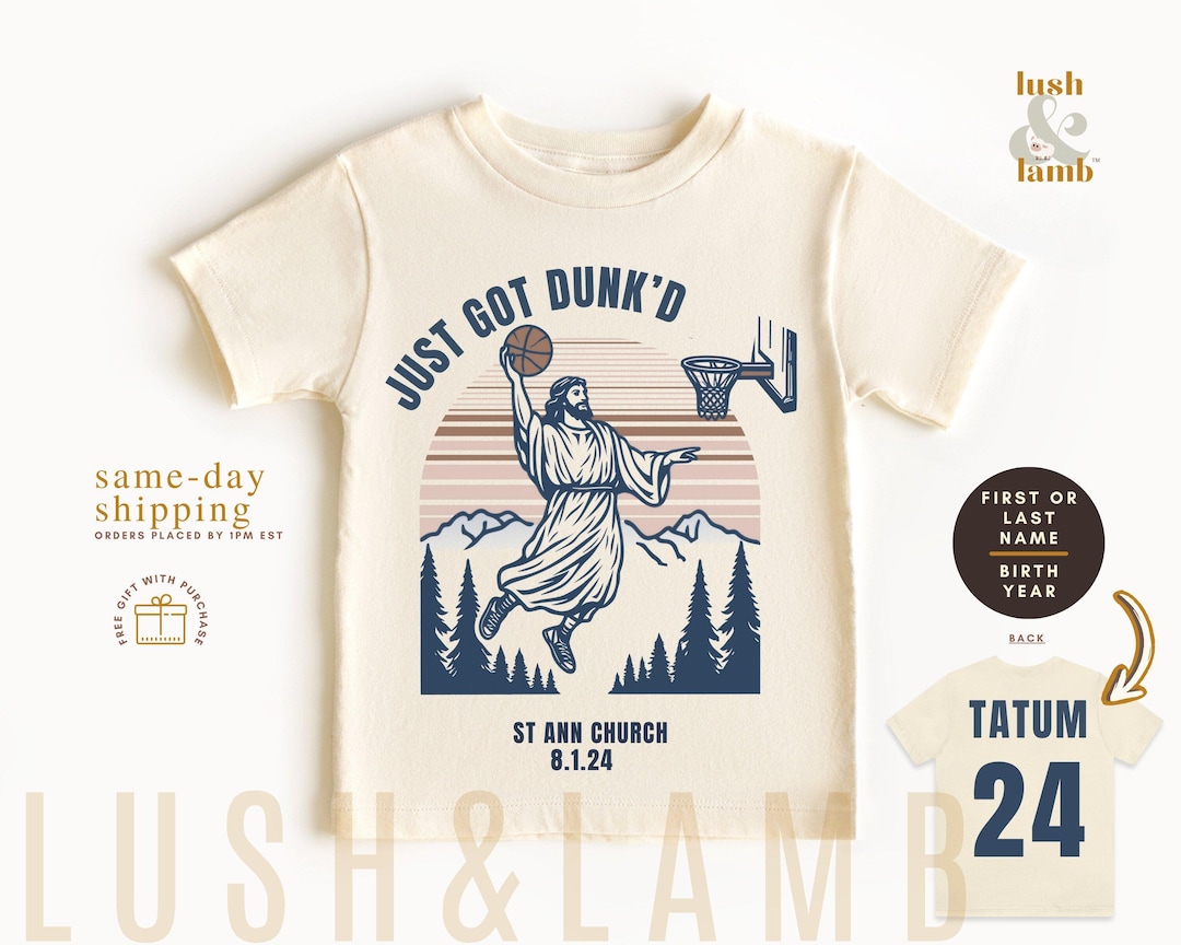 Just Got Dunked Funny Baptism Bodysuit, Baptized Shirt, Custom Baptism ...