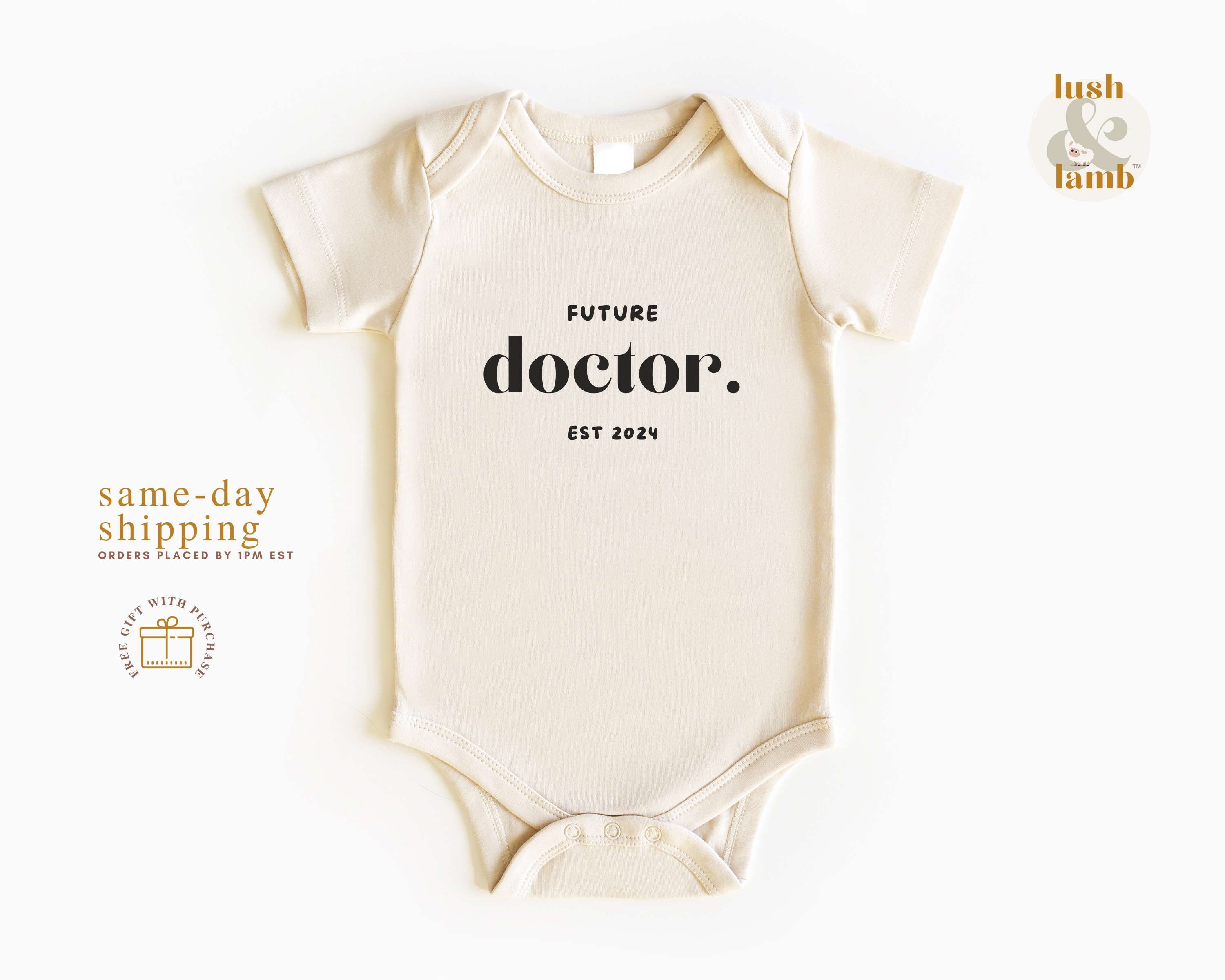 Future Doctor Onesie®, Baby Shower Gift, Doctor's Baby Gift, Natural ...