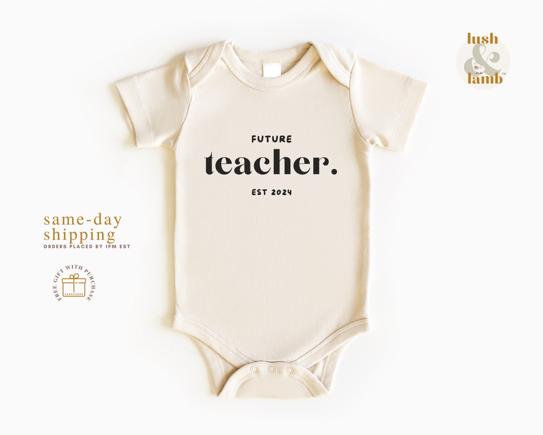 Personalized Future Teacher Onesie®, Baby Shower Gift, Teacher Baby ...