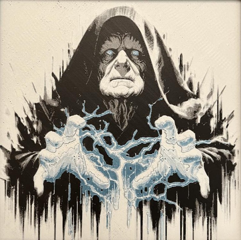 Emperor Palpatine Star Wars 3D Print Textured Artwork - Etsy