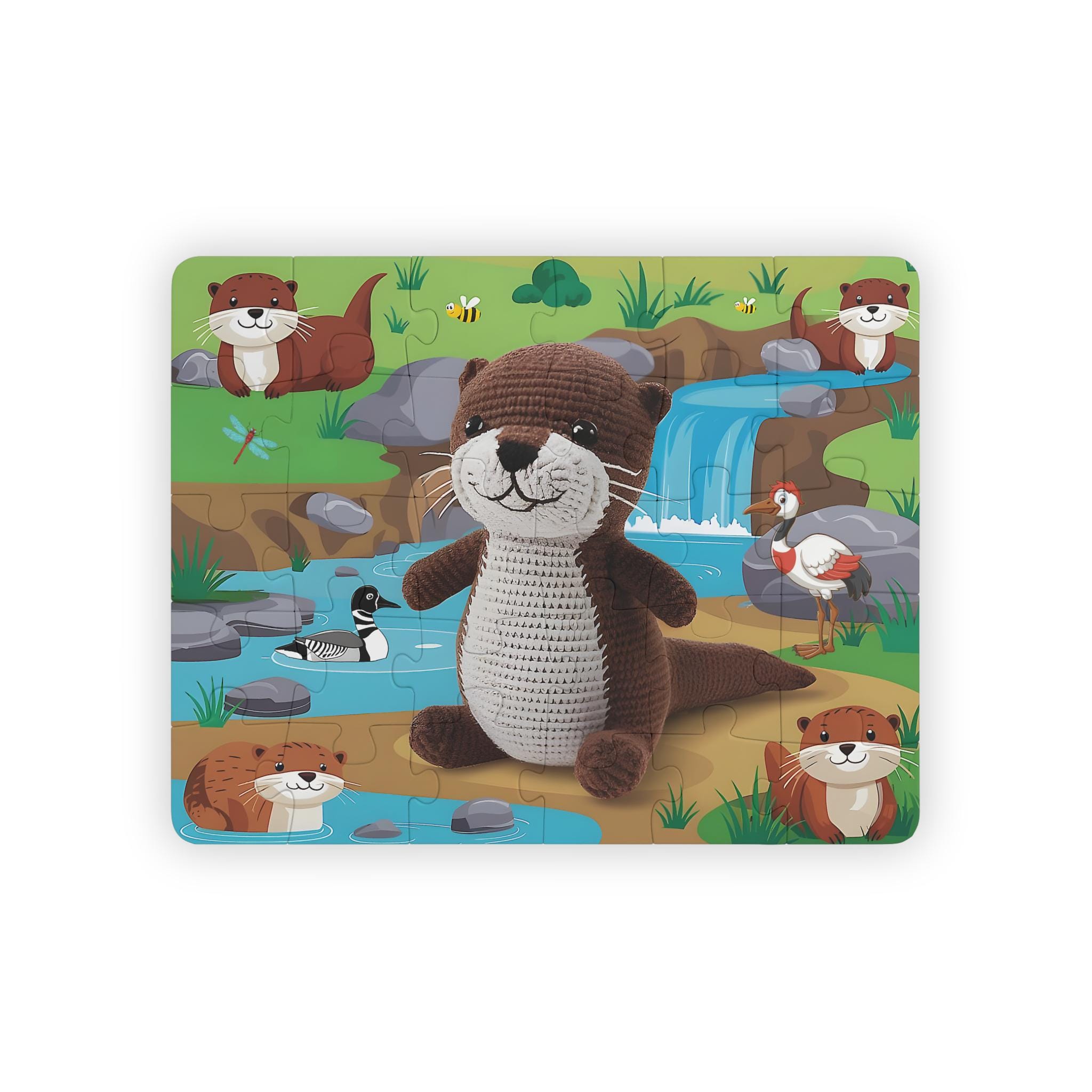 Adorable Otter Puzzle for Kids 30-piece Animal Puzzle for Children ...