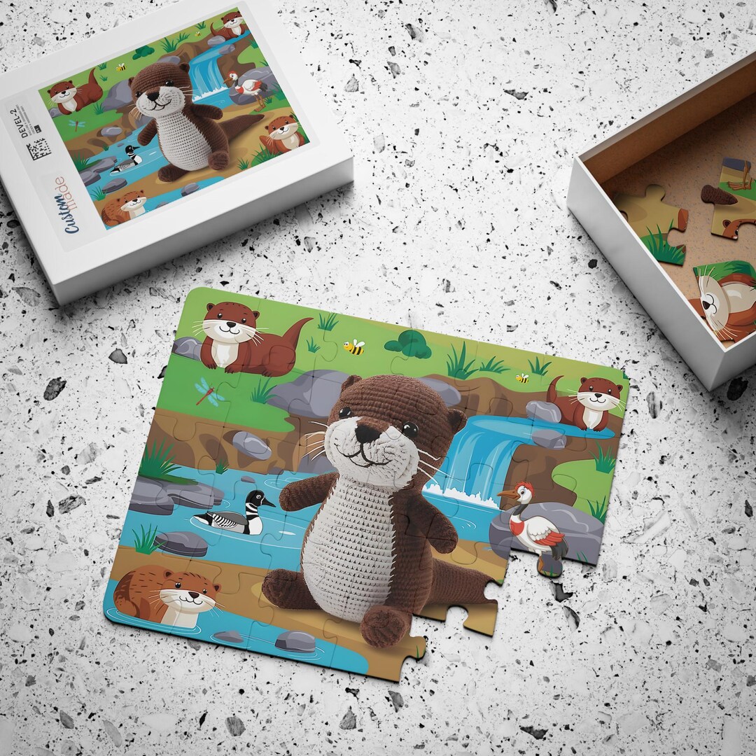 Adorable Otter Puzzle for Kids 30-piece Animal Puzzle for Children ...
