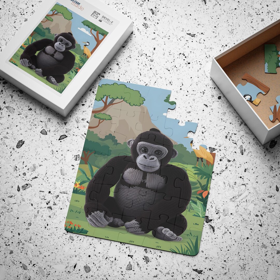 Zoo Animal Puzzle for Kids 30-piece Gorilla Puzzle Adventure Great for ...