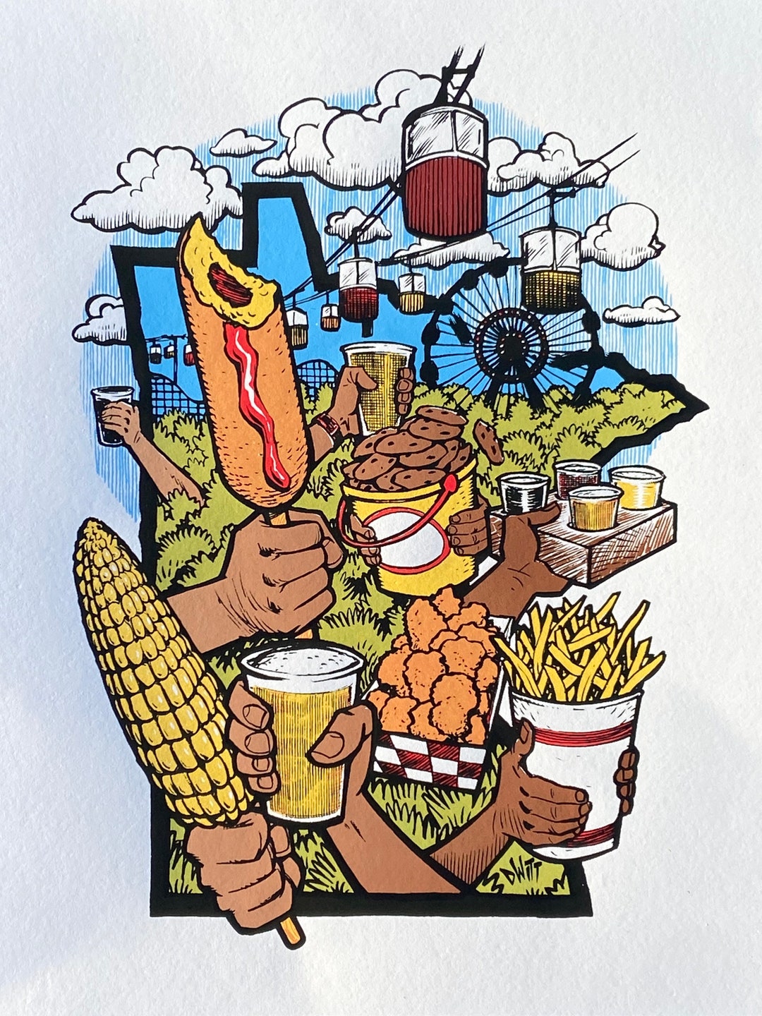 The Minnesota State Fair - 5 Color Limited Edition Screen Print - Etsy