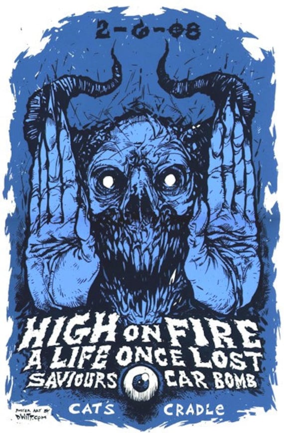 High on Fire Limited Edition Screenprint | Etsy