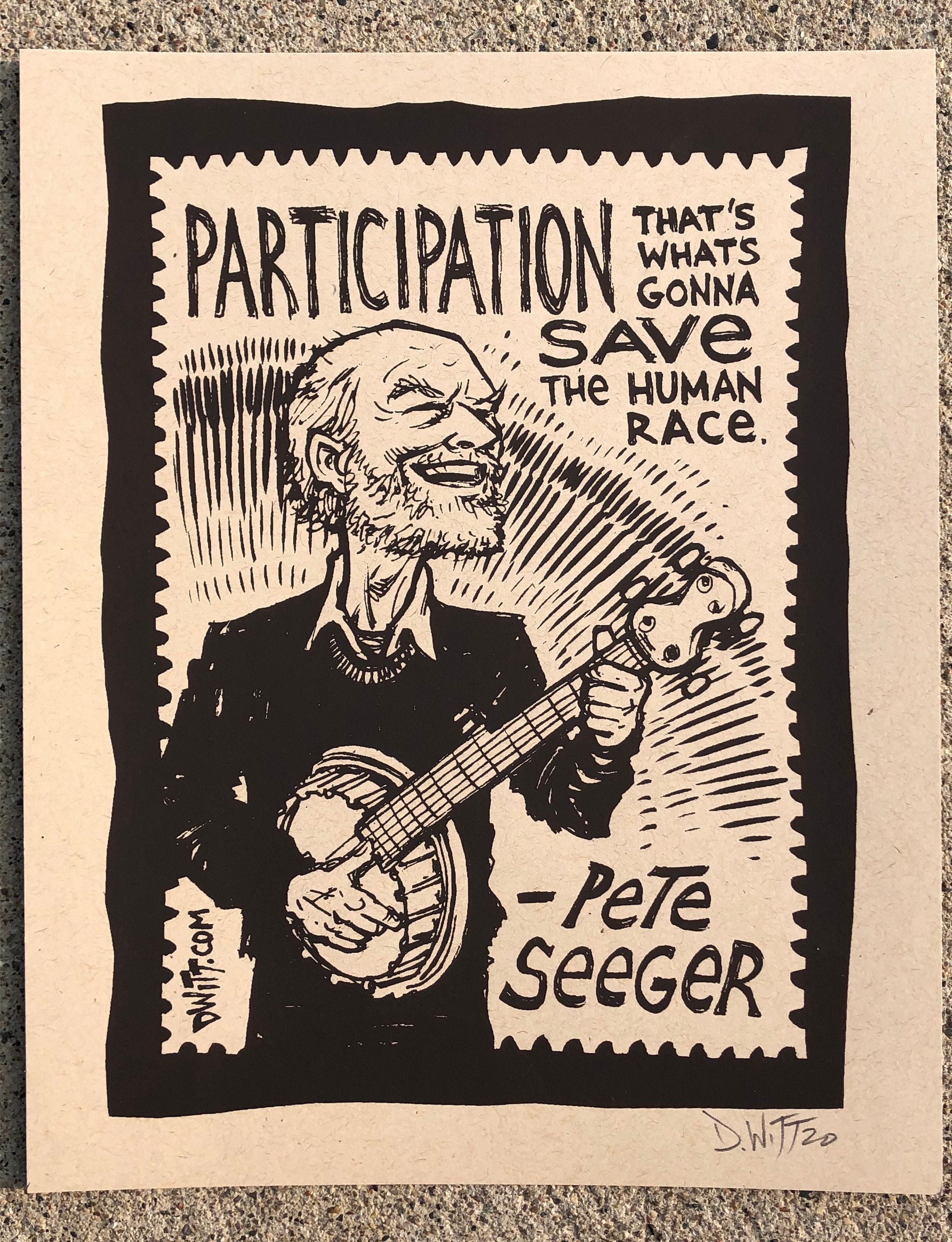 Pete Seeger Quote Screenprint - Etsy
