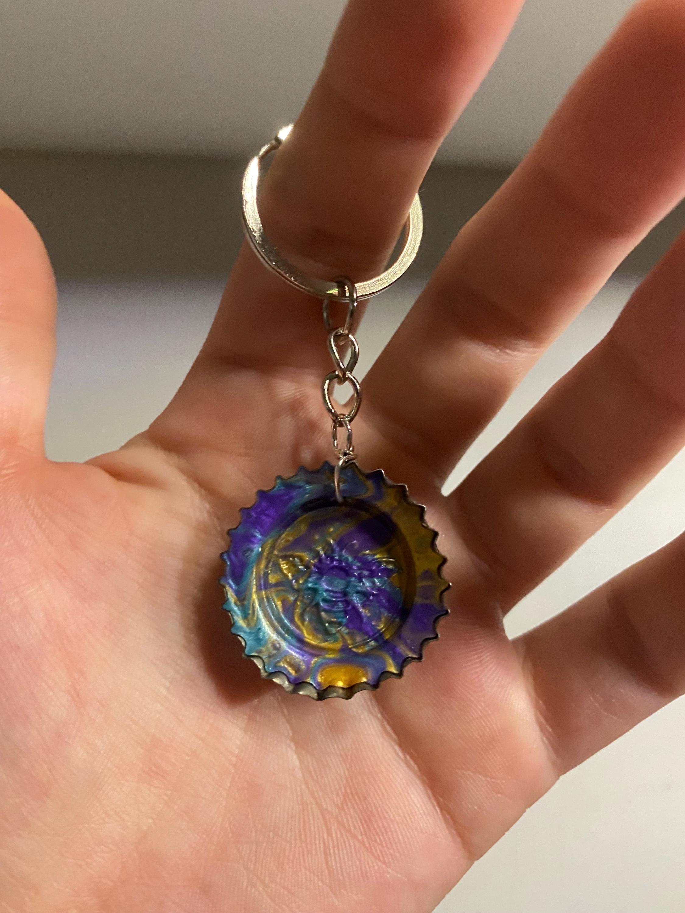 Bottle Cap Keychains - Etsy