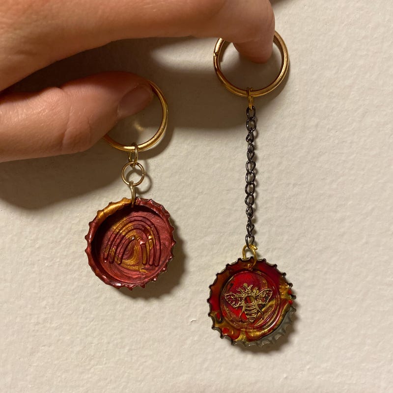 Bottle Cap Keychain - Etsy