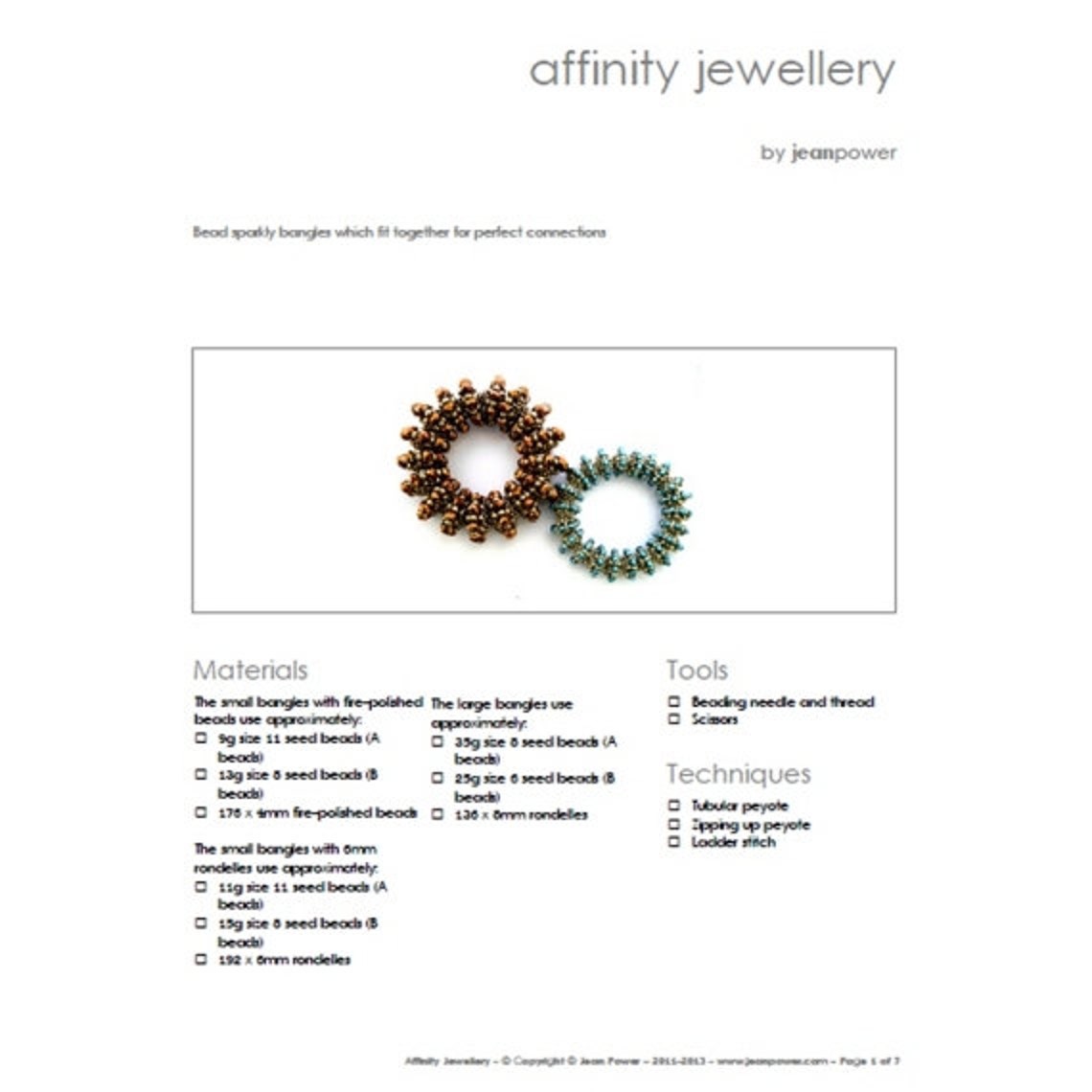 Affinity Jewellery Set - ENGLISH LANGUAGE - Beading Pattern - Etsy