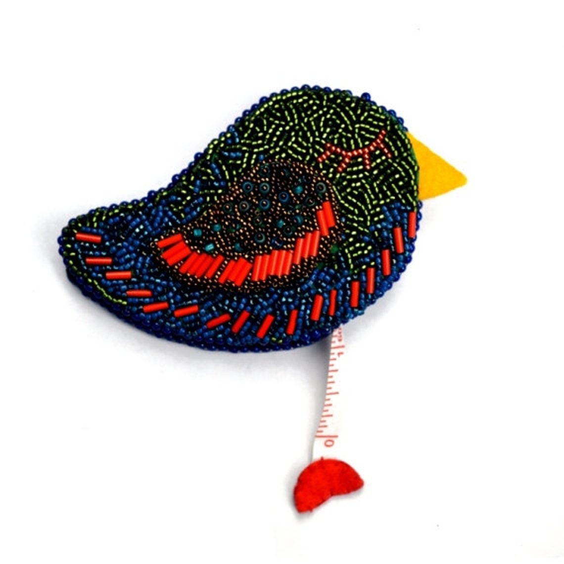 Furtive Fowl Bead Embroidery Tape Measure Cover - ENGLISH LANGUAGE ...