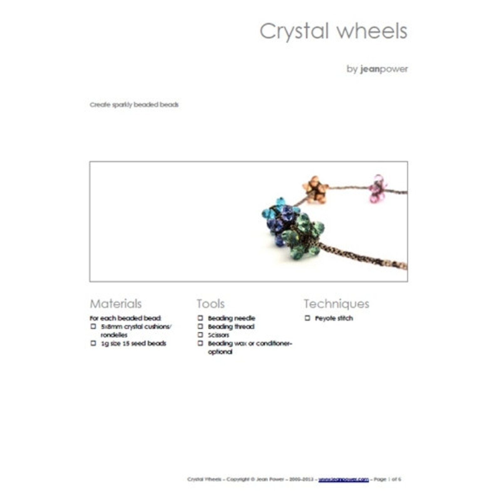 Crystal Wheels Beaded Beads - ENGLISH LANGUAGE - Beading Pattern - Etsy