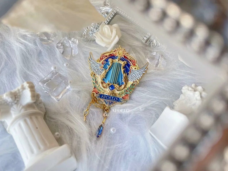 NEW Greek Mythology Inspired APOLLO Enamel Pin Lyre Pin Badge God of ...