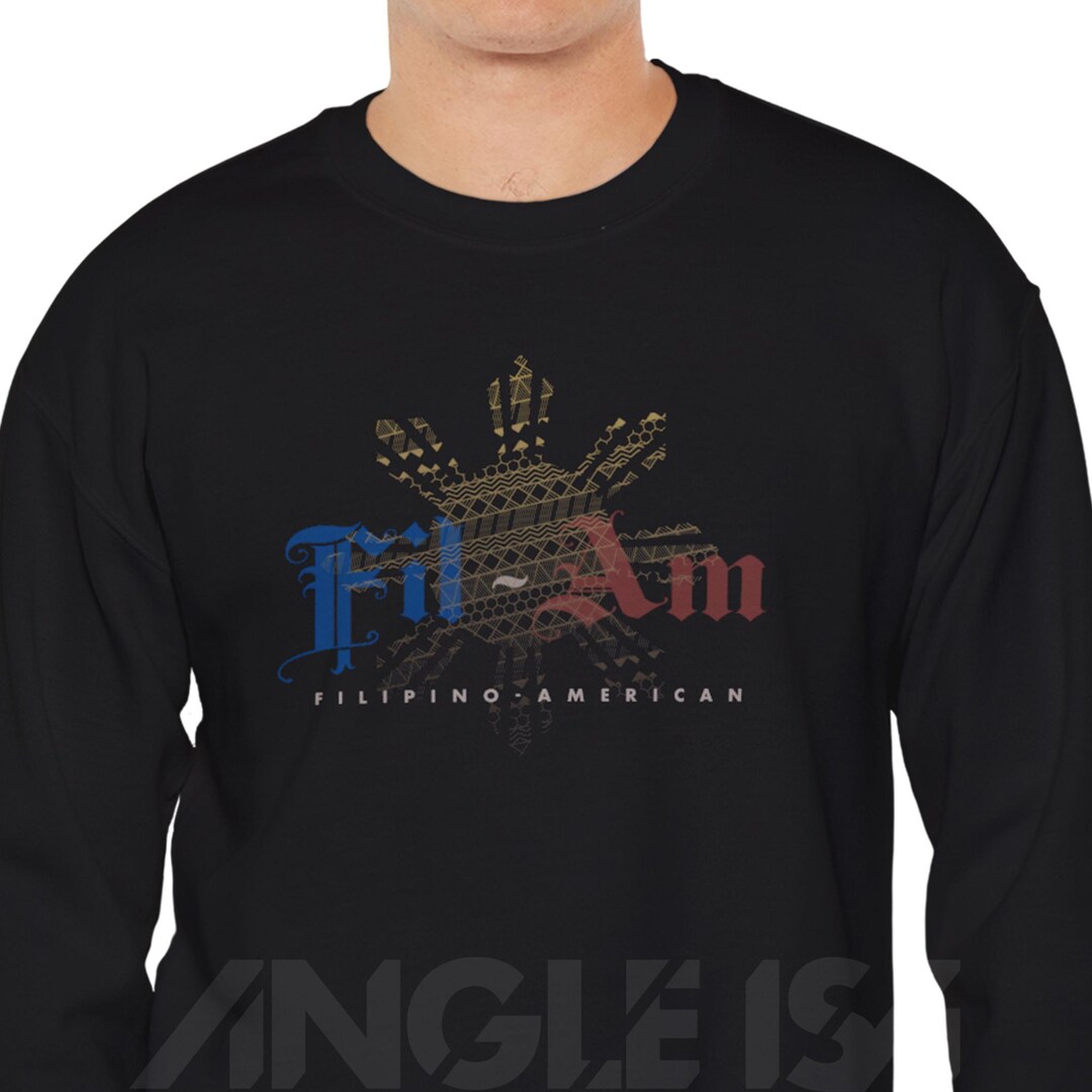 Fil-am - Filipino American With Philippine Sun in Filipino Pattern ...