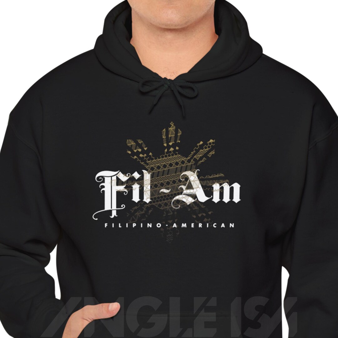 Fil-am - Filipino American Black Letter With Philippine Sun Unisex ...