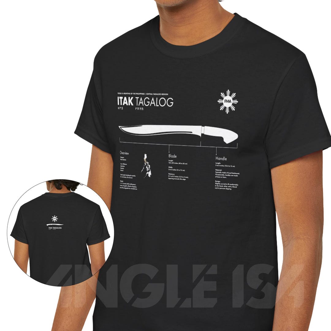 Graphic Heavy Cotton Tee of Itak Tagalog Bolo - Filipino Martial Arts ...