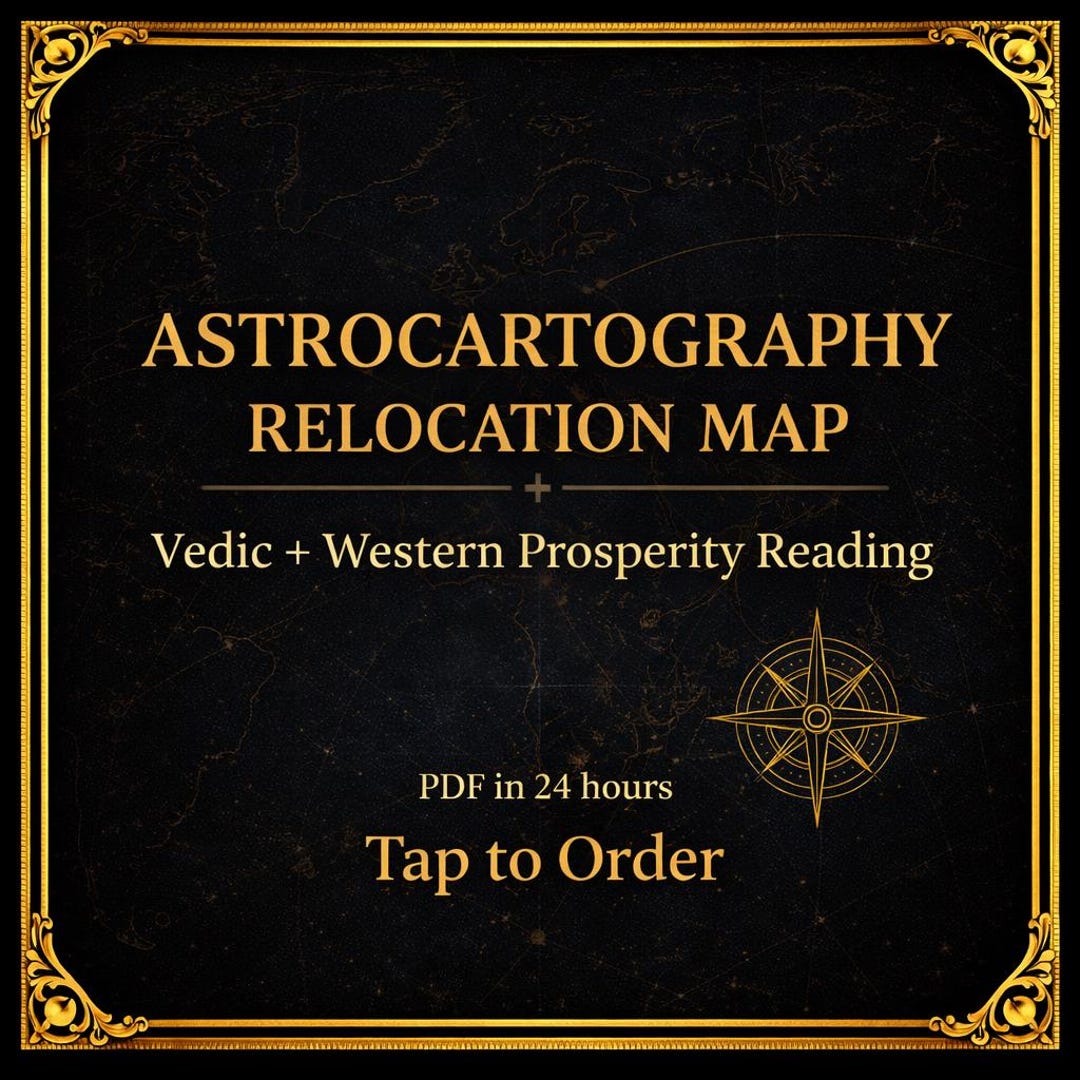 Astrocartography Relocation Map, Vedic & Western Prosperity Astrology ...