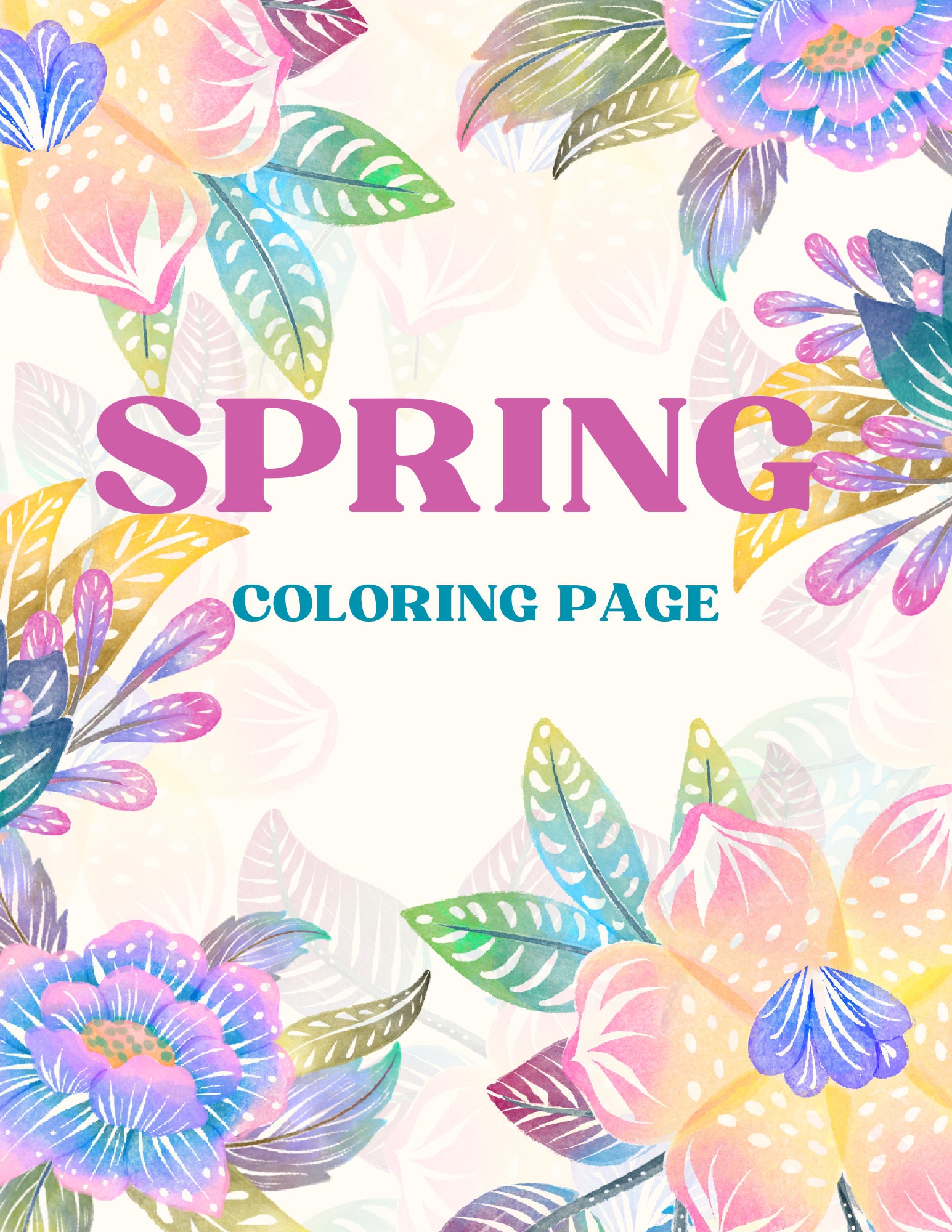 Printable Adult Flower Coloring Book:relaxation Art Therapy Pages ...