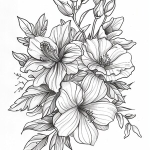Printable Adult Flower Coloring Book | Stress Relief/relaxation ...