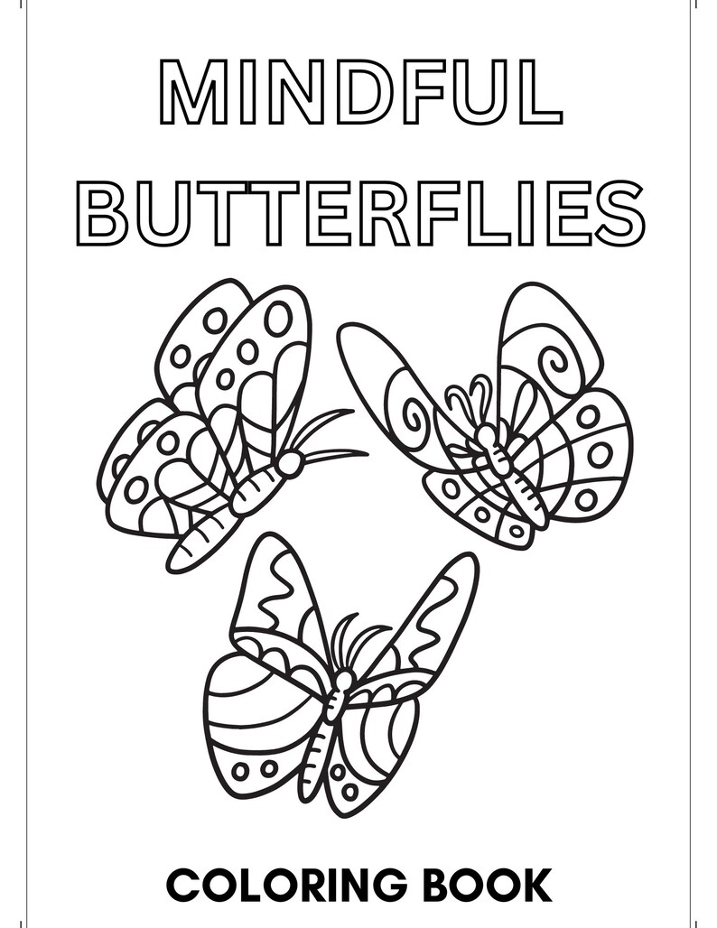 Mindful Butterfly Coloring Book for Adults- Stress Relief, Relaxation ...
