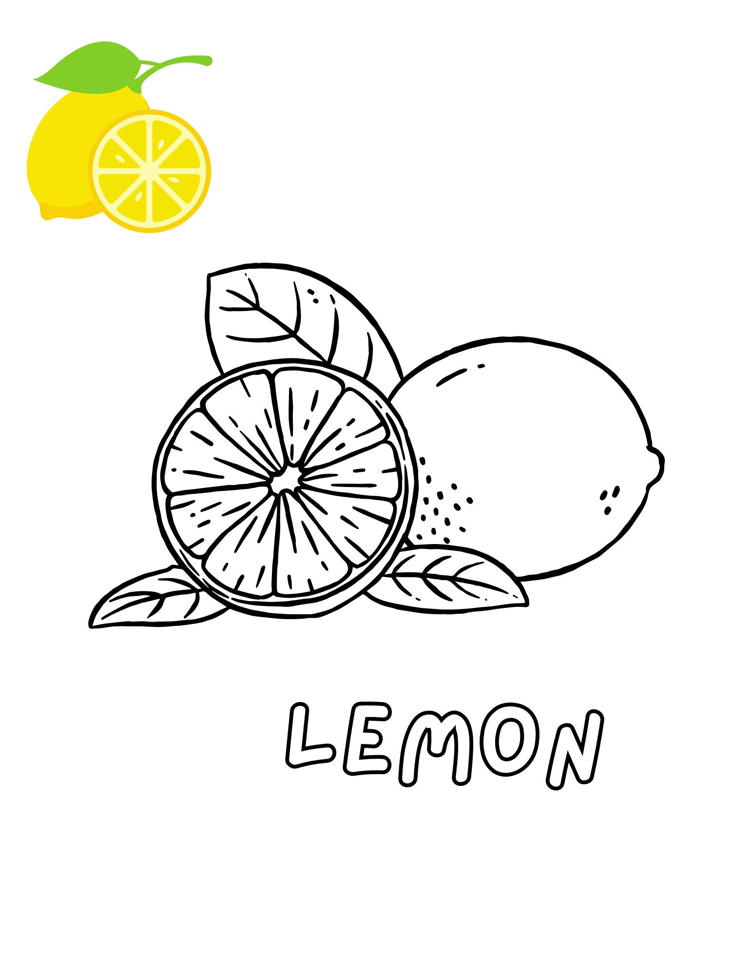 Fruits Copy Color Coloring Pages- Digital ABC Pages, Preschool Activity ...