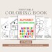 Alphabet Coloring Pages- Digital ABC Pages, Preschool Activity ...