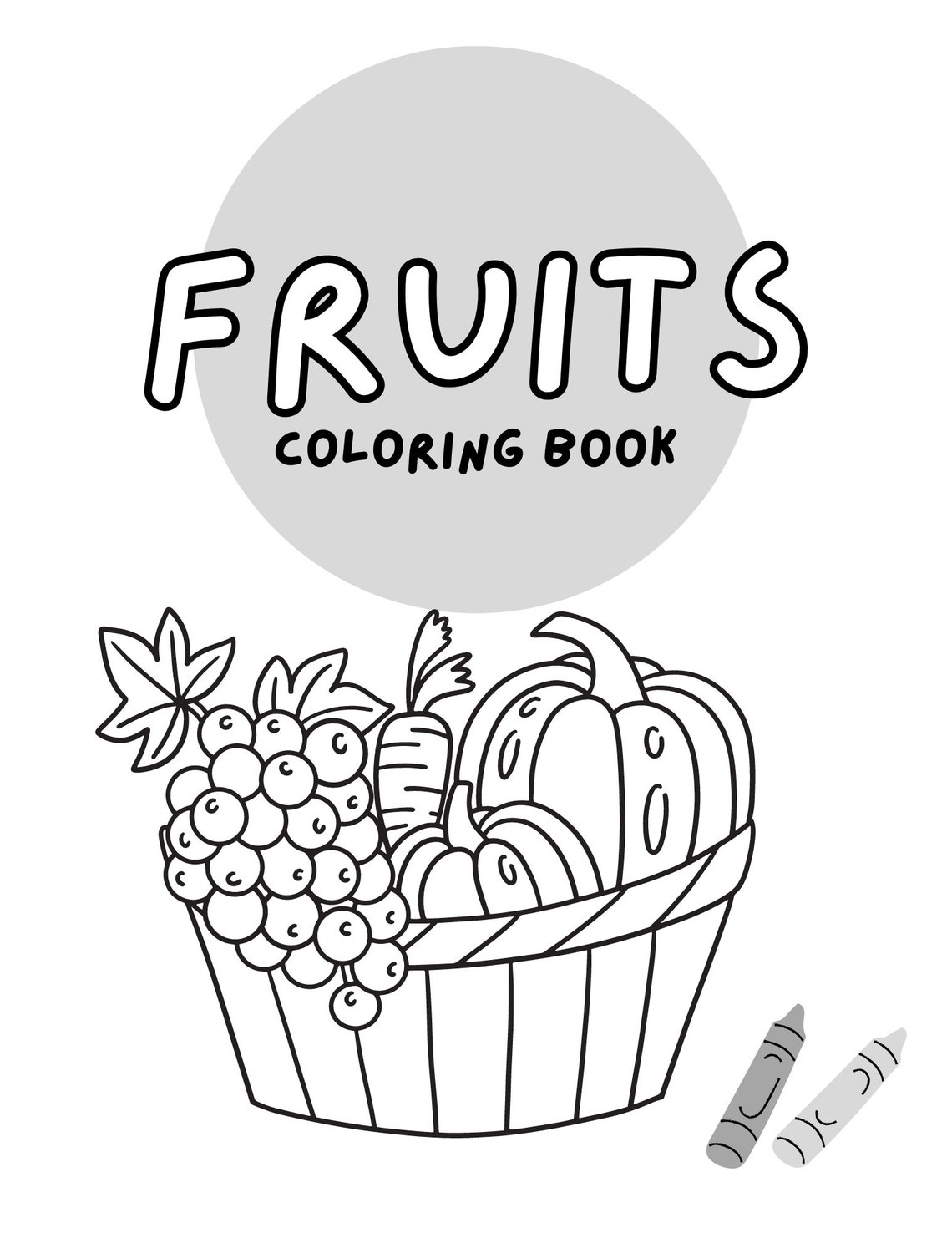 Fruits Copy Color Coloring Pages- Digital ABC Pages, Preschool Activity ...