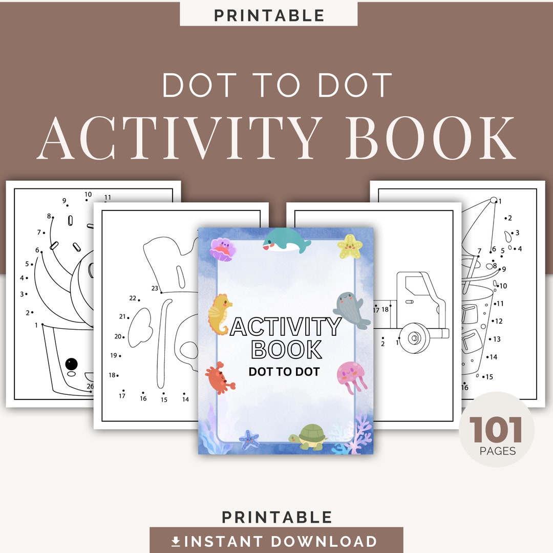 Educational Connect the Dots Kids Fun Learning Activity Workbook ...