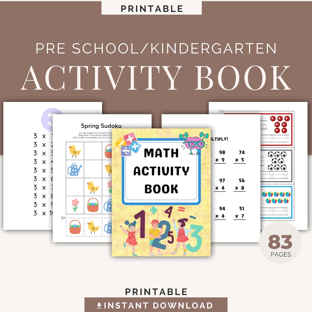 Educational Pre School/kindergarten Workbook Kids Number Learning ...