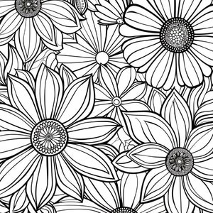 Printable Adult Flower Coloring Book | Stress Relief/relaxation ...