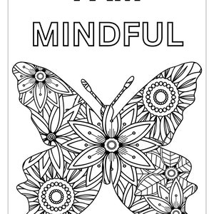 Mindful Butterfly Coloring Book for Adults- Stress Relief, Relaxation ...