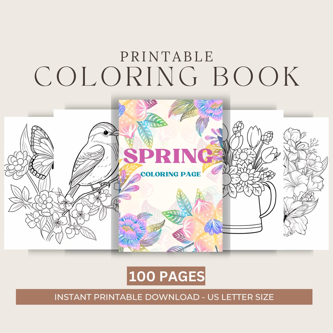 Printable Adult Flower Coloring Book:relaxation Art Therapy Pages ...