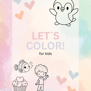 Fun Designs Kids Coloring Book- Instant Digital Download. Preschool ...