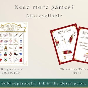 Christmas Scavenger Hunt Game | Santa's Workshop Themed | Printable ...
