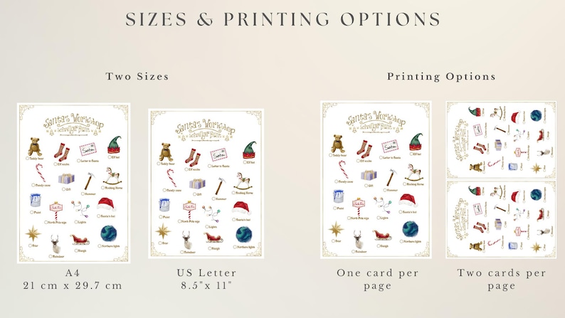 Christmas Scavenger Hunt Game | Santa's Workshop Themed | Printable ...