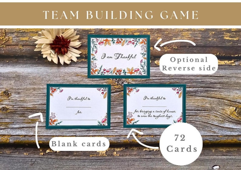 Team Building Gratitude Game | Appreciation Cards for Office Events ...