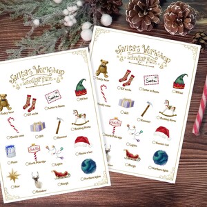Christmas Scavenger Hunt Game | Santa's Workshop Themed | Printable ...